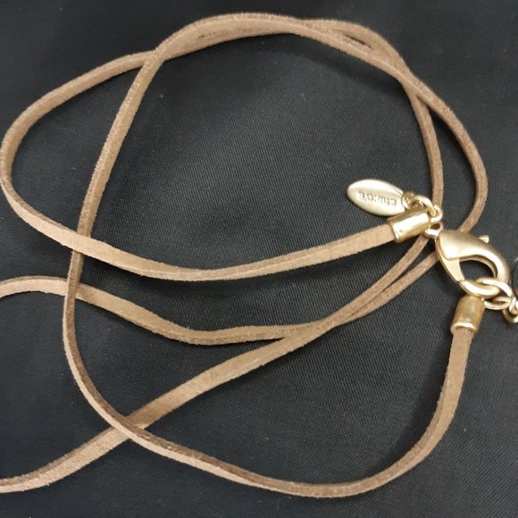 Chico's | Jewelry | Nwt Chicos Gold Tone Faux Rawhide Acrylic Necklace ...
